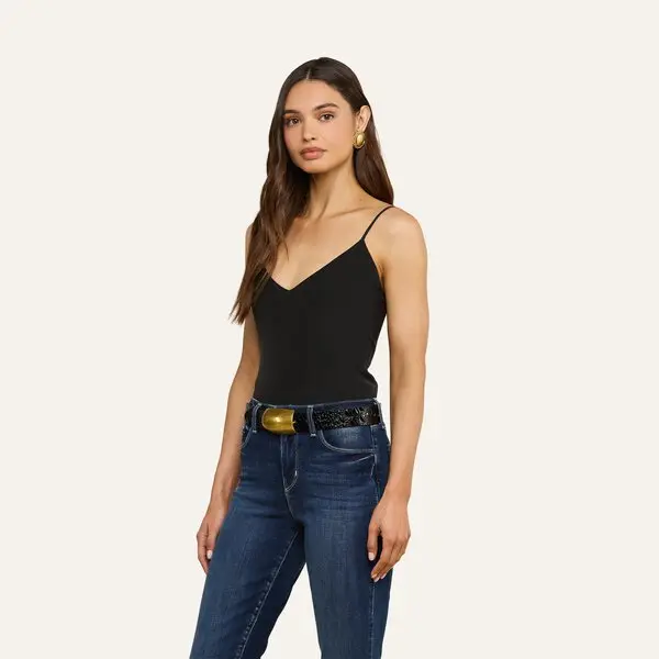 L'Agence Jane Silk Camisole - Black