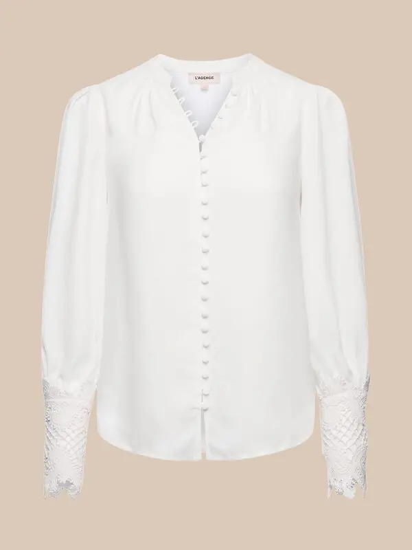 L'Agence Ava Blouse Top - Ivory