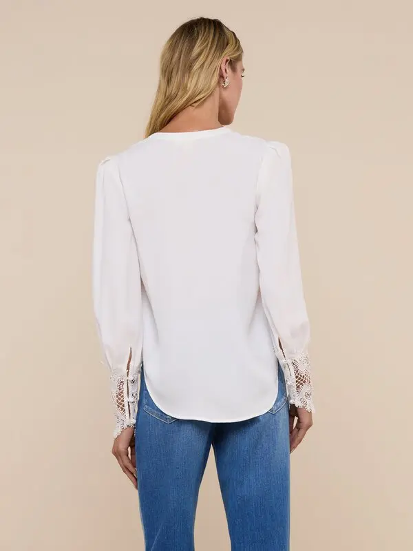 L'Agence Ava Blouse Top - Ivory