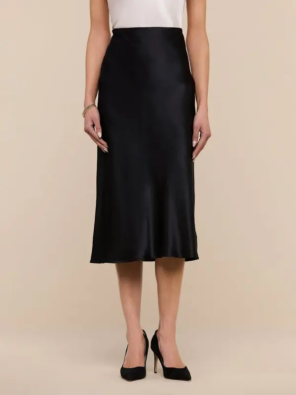 L'Agence Perin Silk Midi Skirt