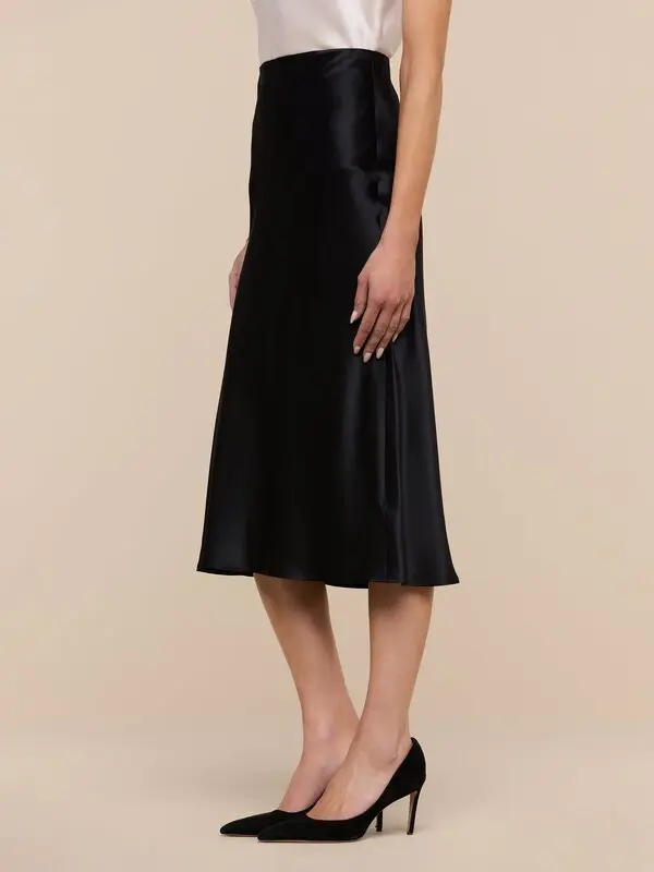 L'Agence Perin Silk Midi Skirt