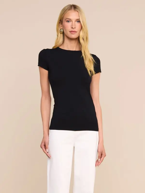 L'Agence Ressi Fitted T-shirt - Black