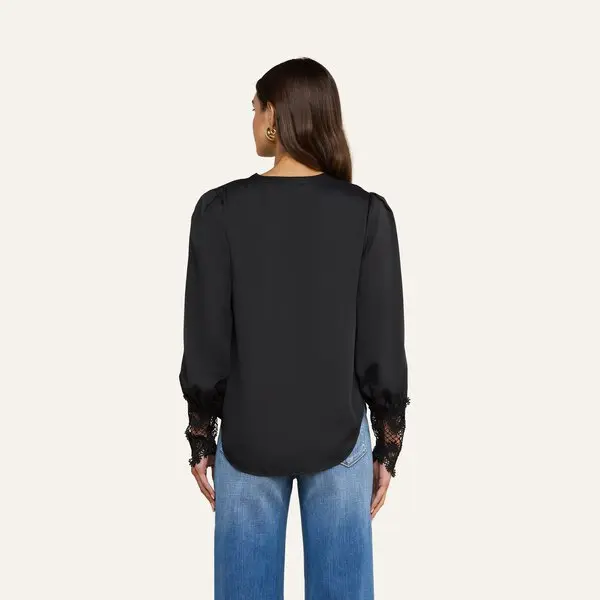 L'Agence Ava Blouse Top - Black