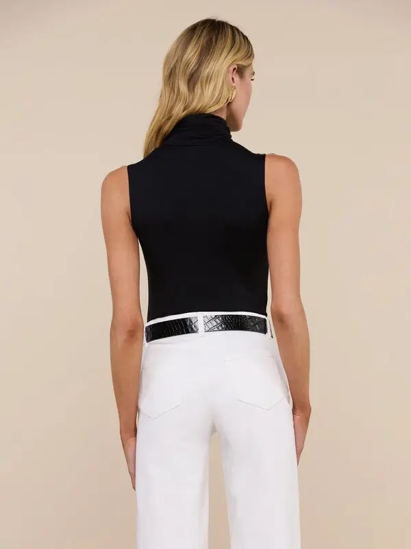 L'Agence Ceci Sleeveless Turtleneck - Black