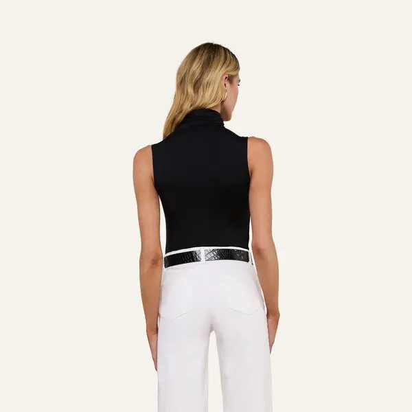 L'Agence Ceci Sleeveless Turtleneck - Black