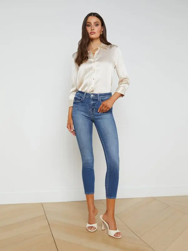 L'Agence Margot Cropped Skinny Jean - Cambridge