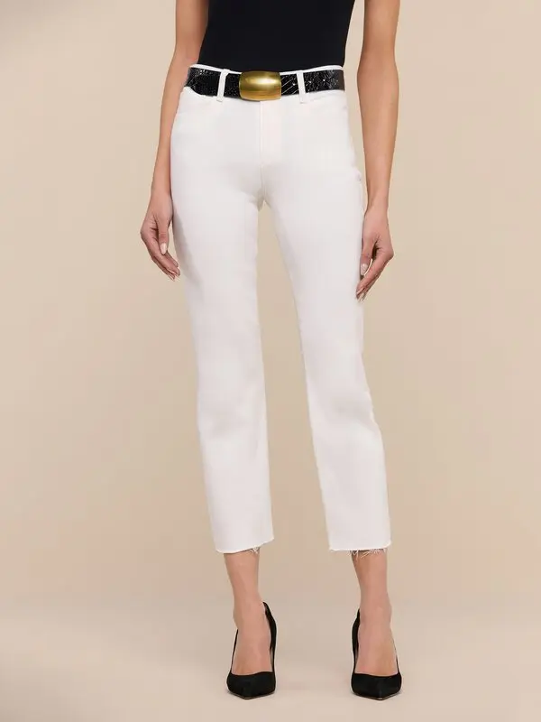 L'Agence Sada Slim-leg Cropped Jean - Blanc