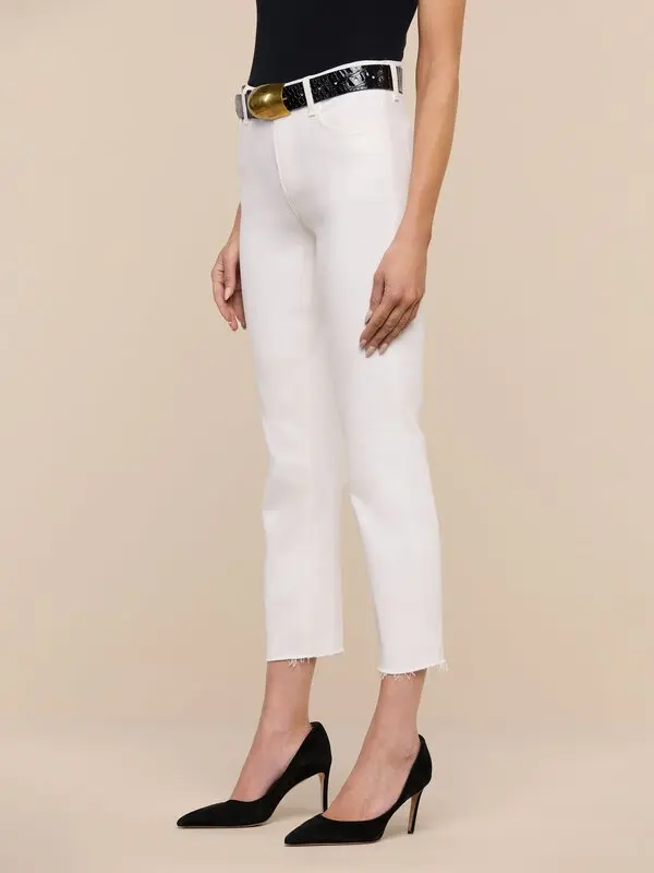 L'Agence Sada Slim-leg Cropped Jean - Blanc