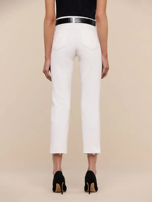 L'Agence Sada Slim-leg Cropped Jean - Blanc