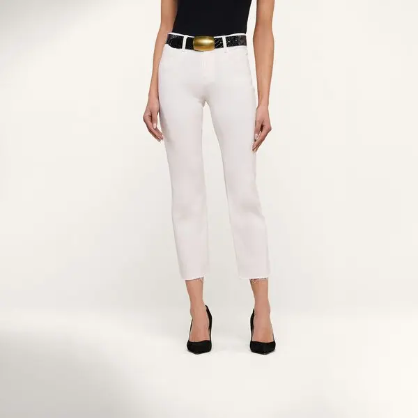 L'Agence Sada Slim-leg Cropped Jean - Blanc