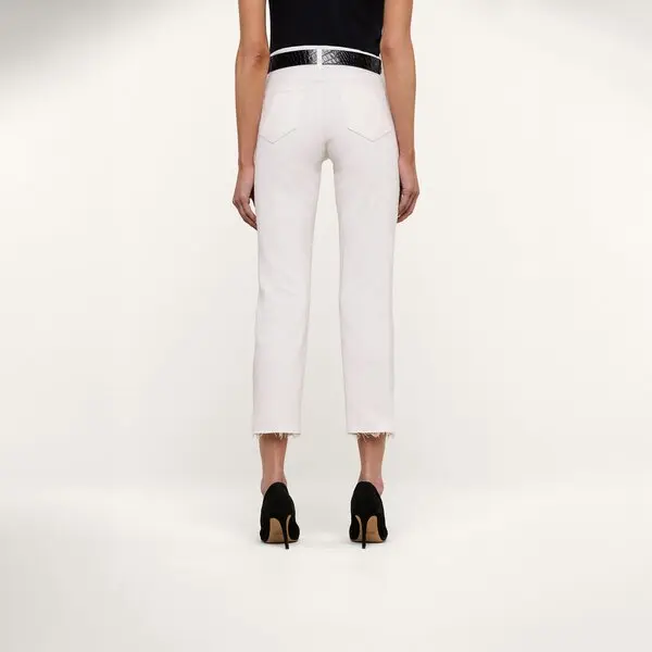 L'Agence Sada Slim-leg Cropped Jean - Blanc
