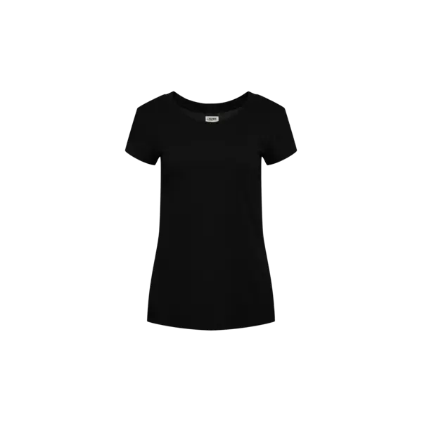 L'Agence Cory Cotton Scoopneck T-shirt - Black