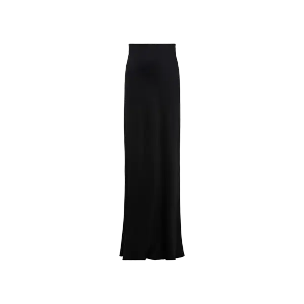 L'Agence Zeta Satin Maxi Skirt - Black