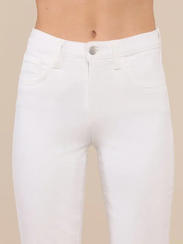 L'Agence Kendra Cropped Flare Jean - Blanc