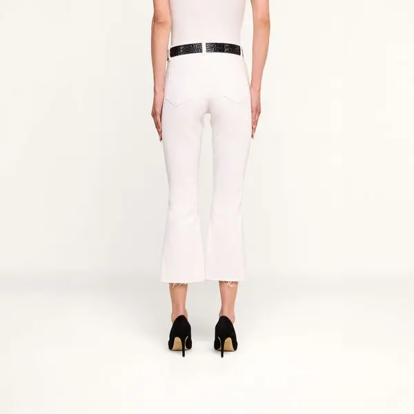 L'Agence Kendra Cropped Flare Jean - Blanc