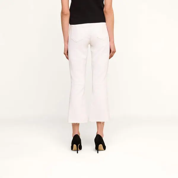 L'Agence Kendra Cropped Flare Jean - Blanc