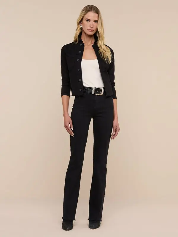 L'Agence Janelle Denim Jacket - Saturated Black