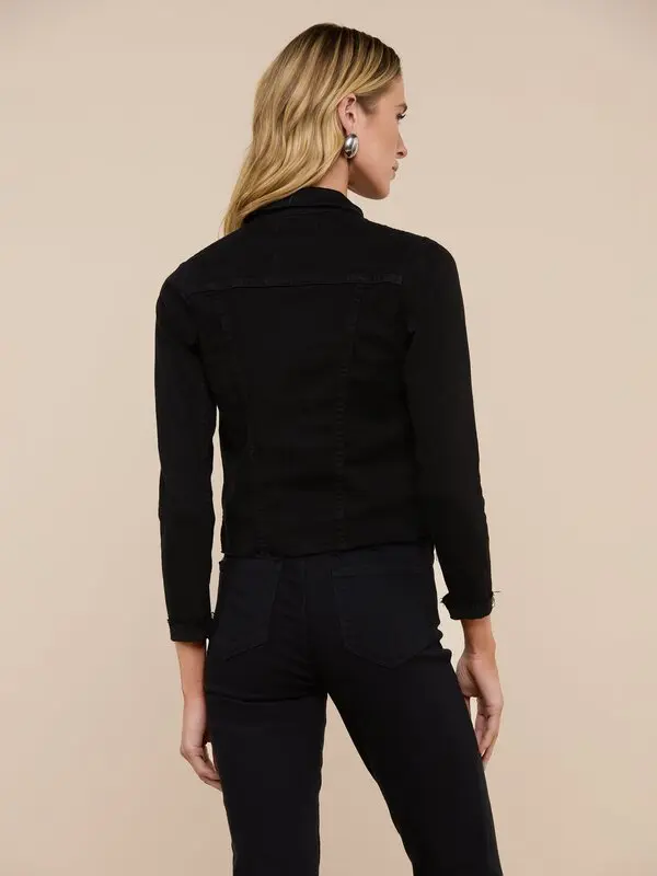 L'Agence Janelle Denim Jacket - Saturated Black