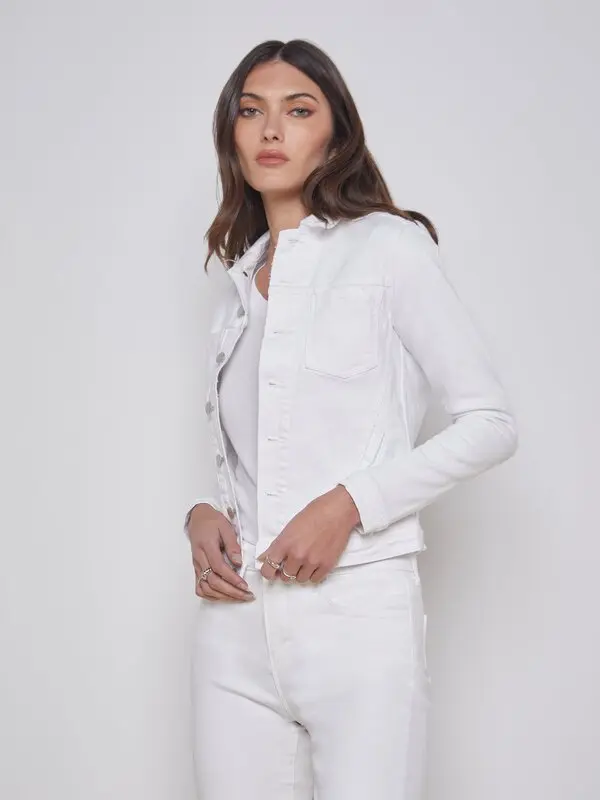 L'Agence Celine Denim Jacket - Blanc Destruct
