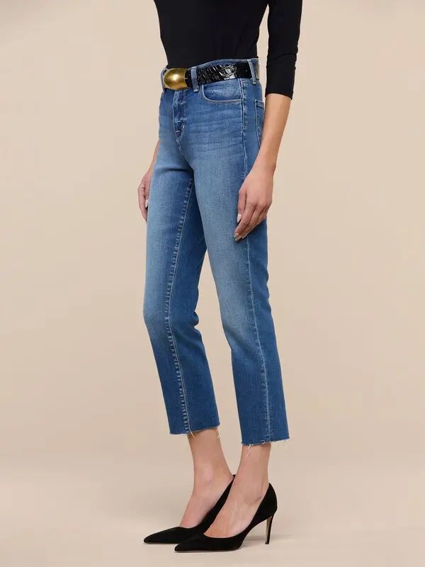 L'Agence Sada Slim-leg Cropped Jeans - Cambridge