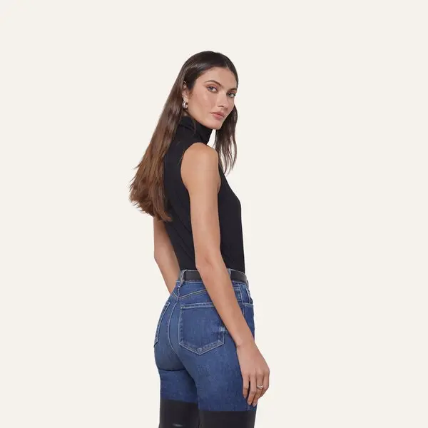L'Agence Ceci Sleeveless Turtleneck - Micro Modal Black