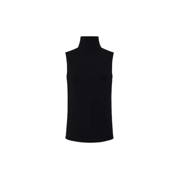L'Agence Ceci Sleeveless Turtleneck - Micro Modal Black
