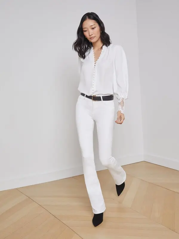 L'Agence Selma Bootcut Jean - Blanc