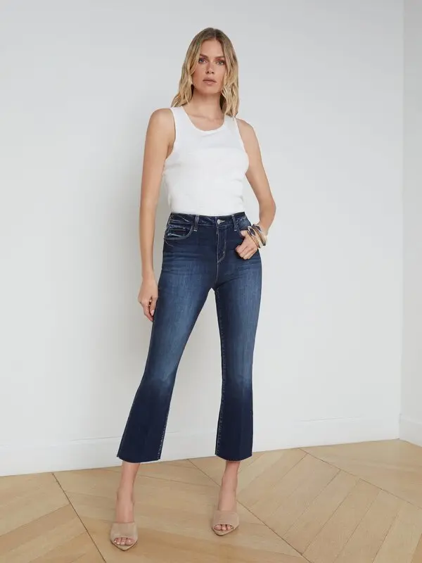 L'Agence Kendra Cropped Flare Jean