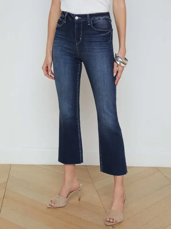 L'Agence Kendra Cropped Flare Jean