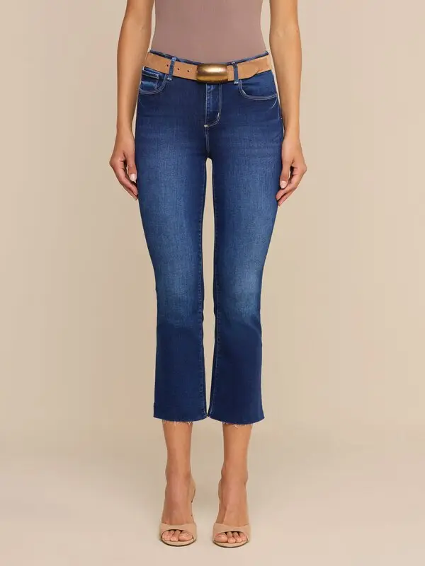 L'Agence Kendra Cropped Flare Jean - Multicolor