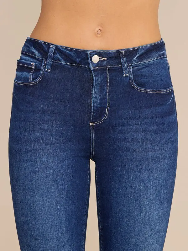 L'Agence Kendra Cropped Flare Jean - Multicolor