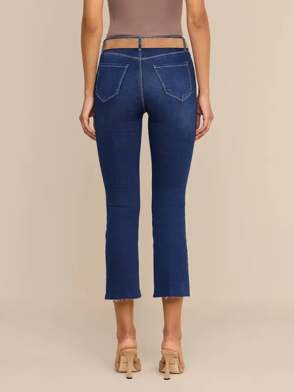 L'Agence Kendra Cropped Flare Jean - Multicolor
