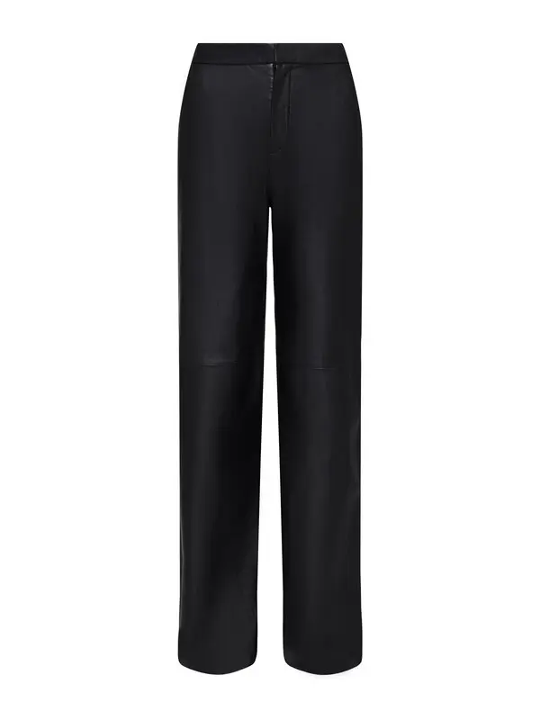 L'Agence Livvy Leather Trouser - Black