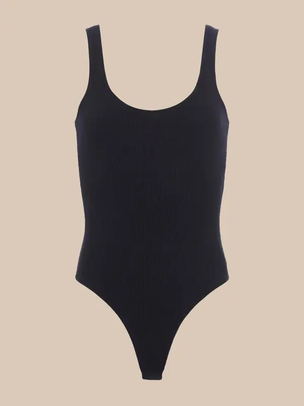 L'Agence Nica Scoopneck Bodysuit - Black