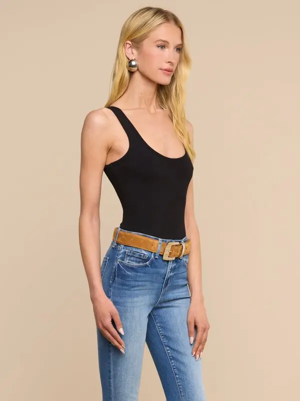 L'Agence Nica Scoopneck Bodysuit - Black
