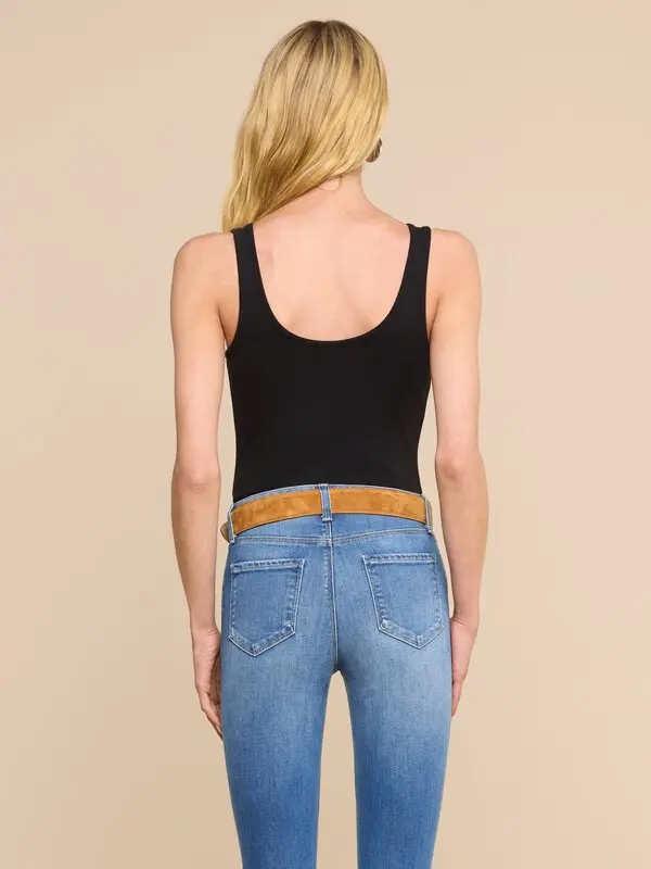 L'Agence Nica Scoopneck Bodysuit - Black