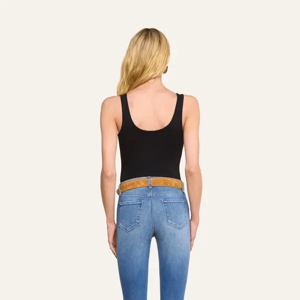 L'Agence Nica Scoopneck Bodysuit - Black
