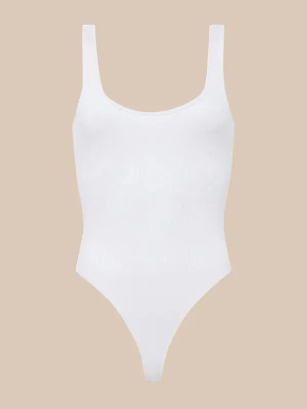 L'Agence Nica Scoopneck Bodysuit - White