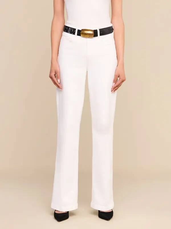 L'Agence Scottie Wide-leg Jean - Blanc