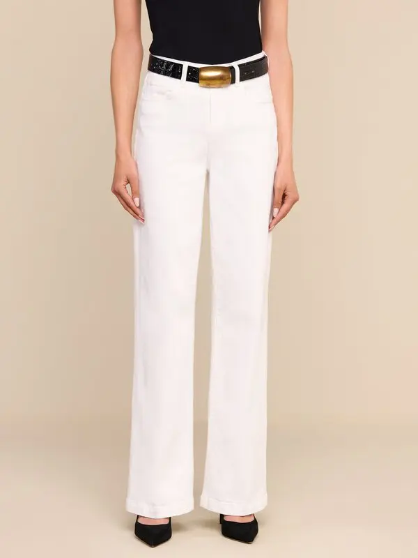 L'Agence Scottie Wide-leg Jean - Blanc