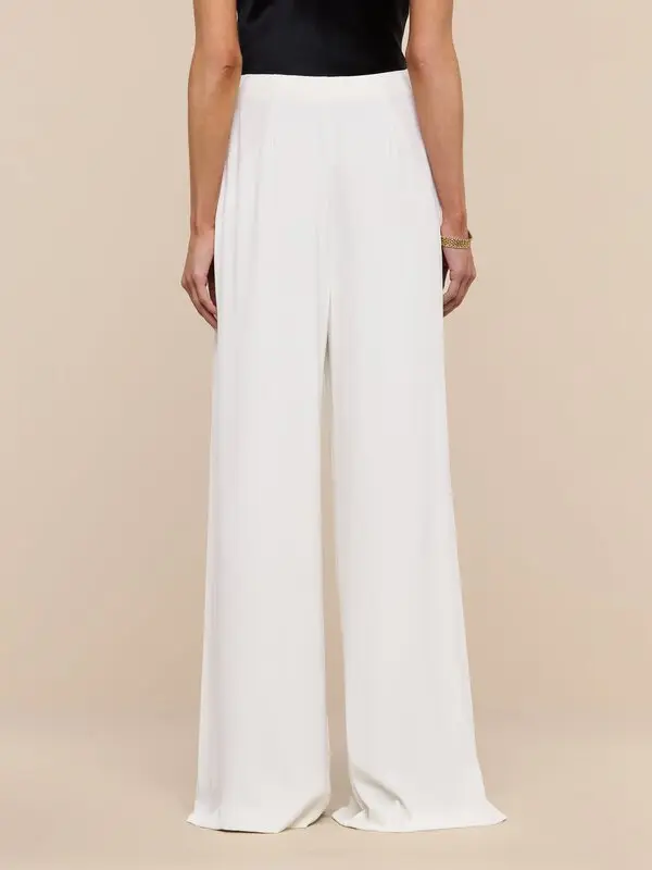 L'Agence Nova Pleated Wide-leg Trousers - Ivory