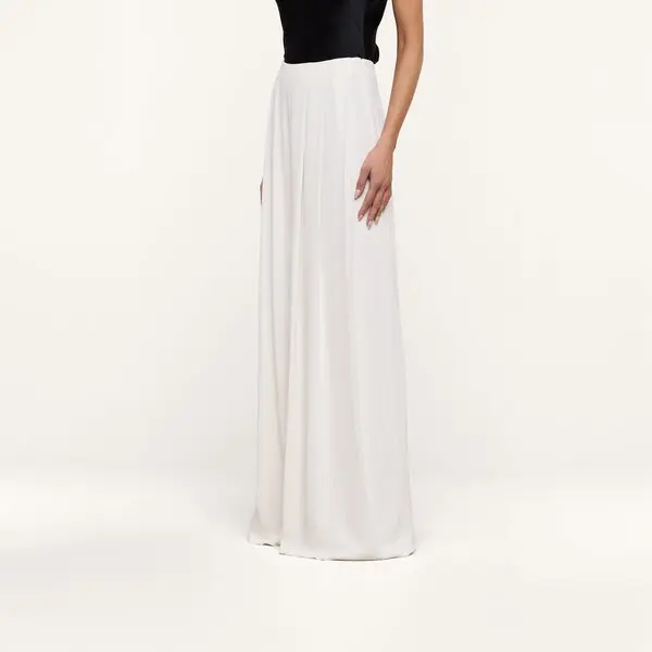L'Agence Nova Pleated Wide-leg Trousers - Ivory