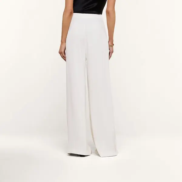 L'Agence Nova Pleated Wide-leg Trousers - Ivory