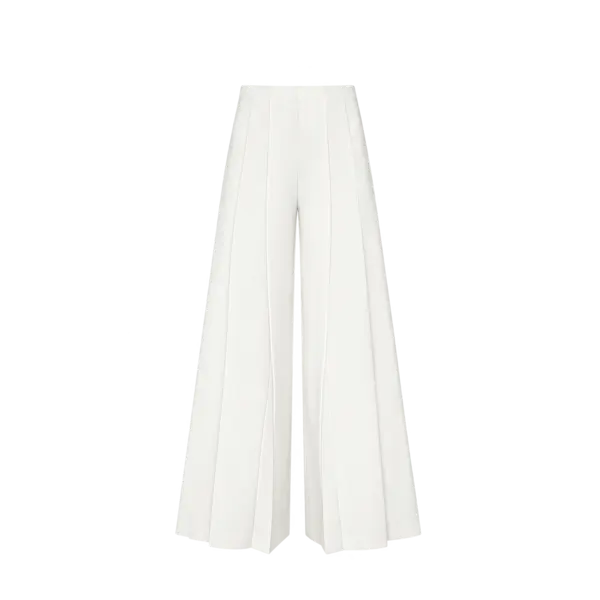 L'Agence Nova Pleated Wide-leg Trousers - Ivory