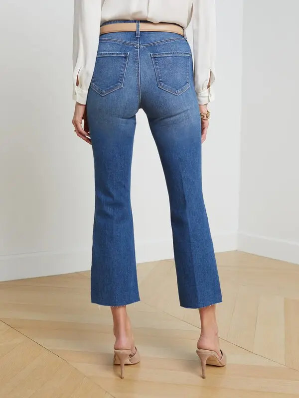 L'Agence Kendra Cropped Flare Jean - Cambridge