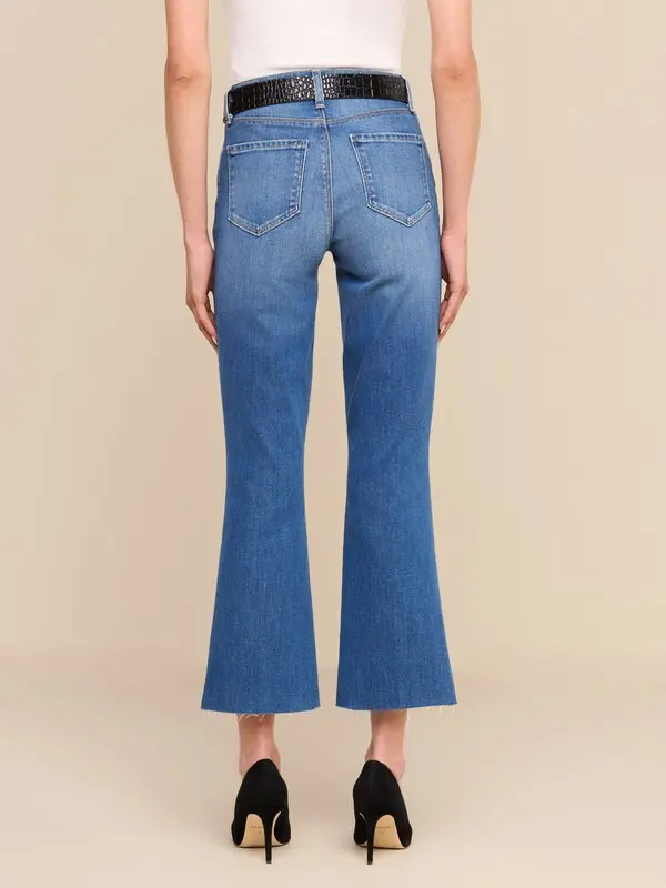L'Agence Kendra Cropped Flare Jean - Cambridge