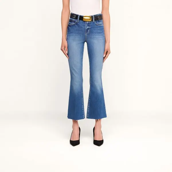 L'Agence Kendra Cropped Flare Jean - Cambridge