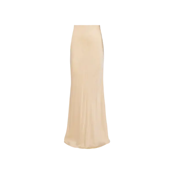 L'Agence Zeta Satin Maxi Skirt - Pearl