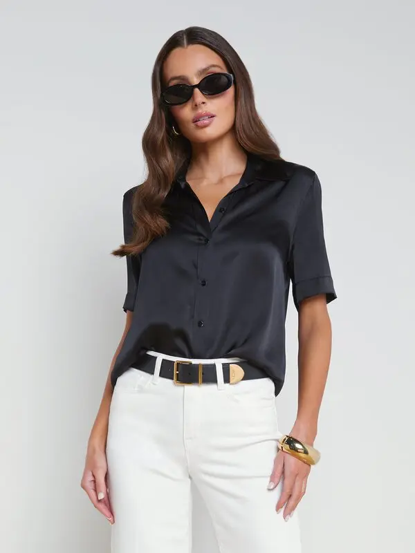L'Agence Ellah Silk Blouse Top