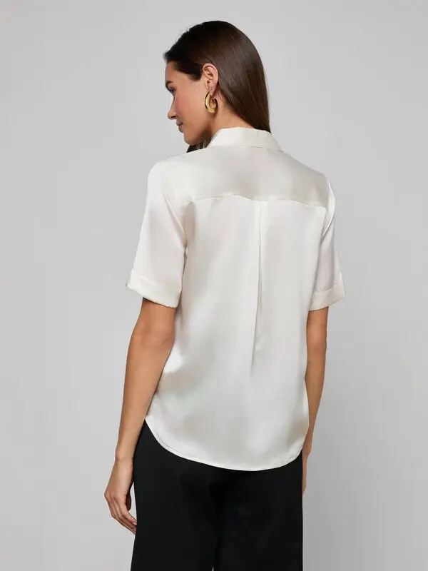 L'Agence Ellah Silk Blouse Top
